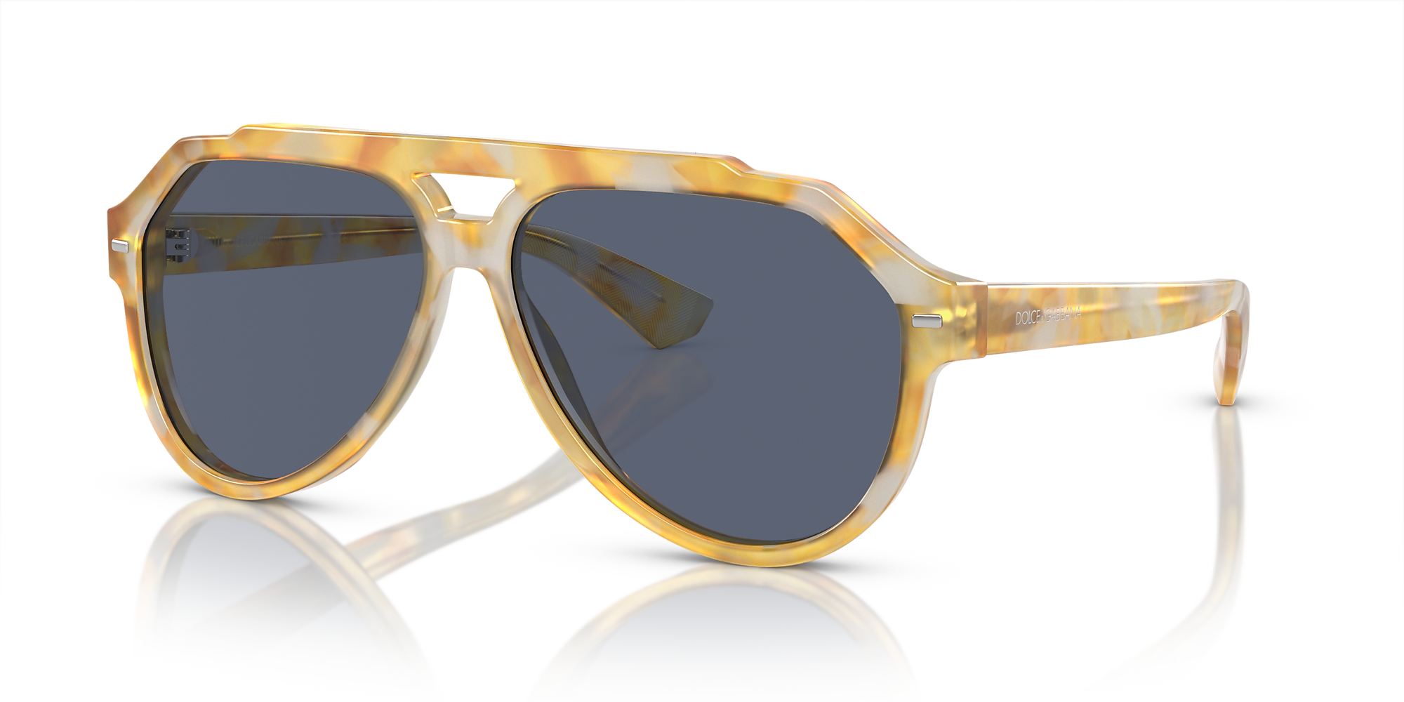 Dolce&Gabbana DG4452 60 Blue & Yellow Tortoise Polarized Sunglasses ...