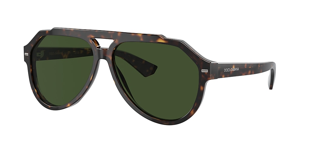 Dolce&Gabbana DG4452 60 Dark Green & Havana Sunglasses | Sunglass Hut USA