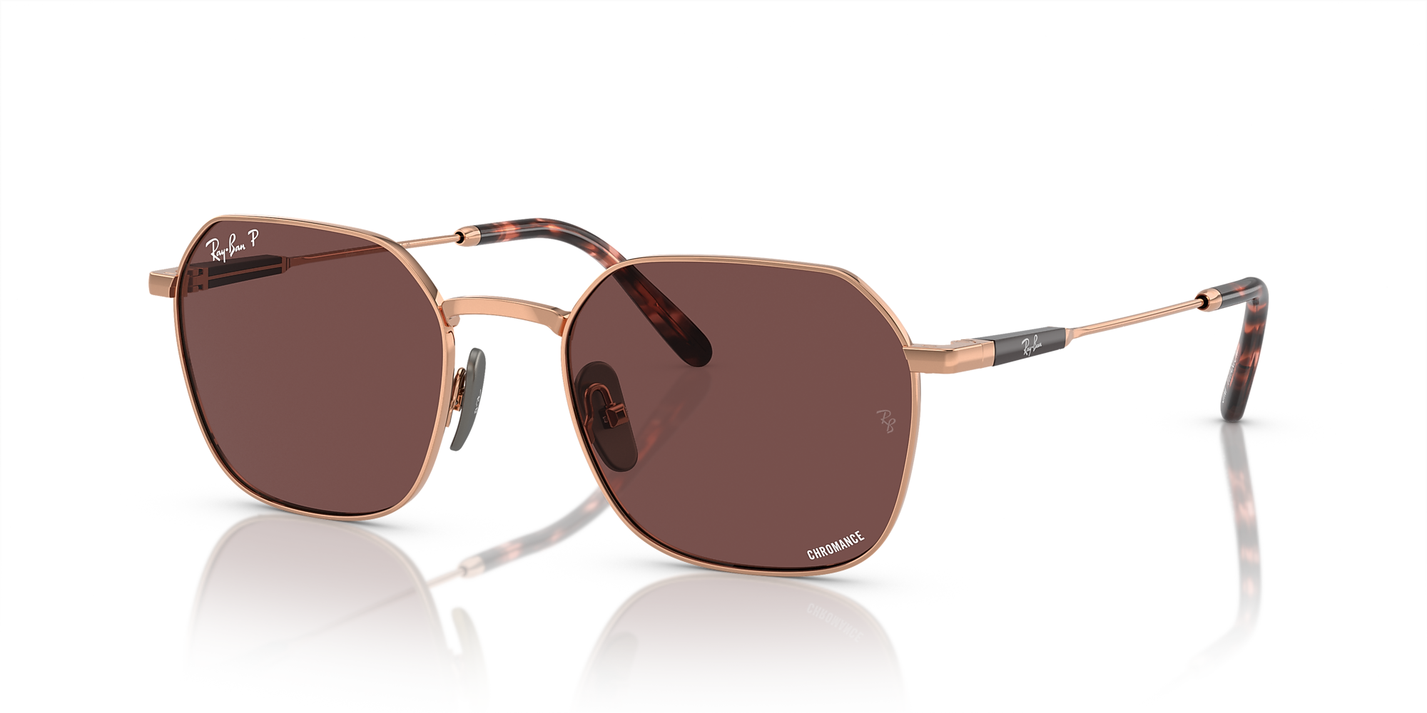 Ray-Ban RB8094 Jim Titanium 53 Dark Violet & Light Brown Polarized ...
