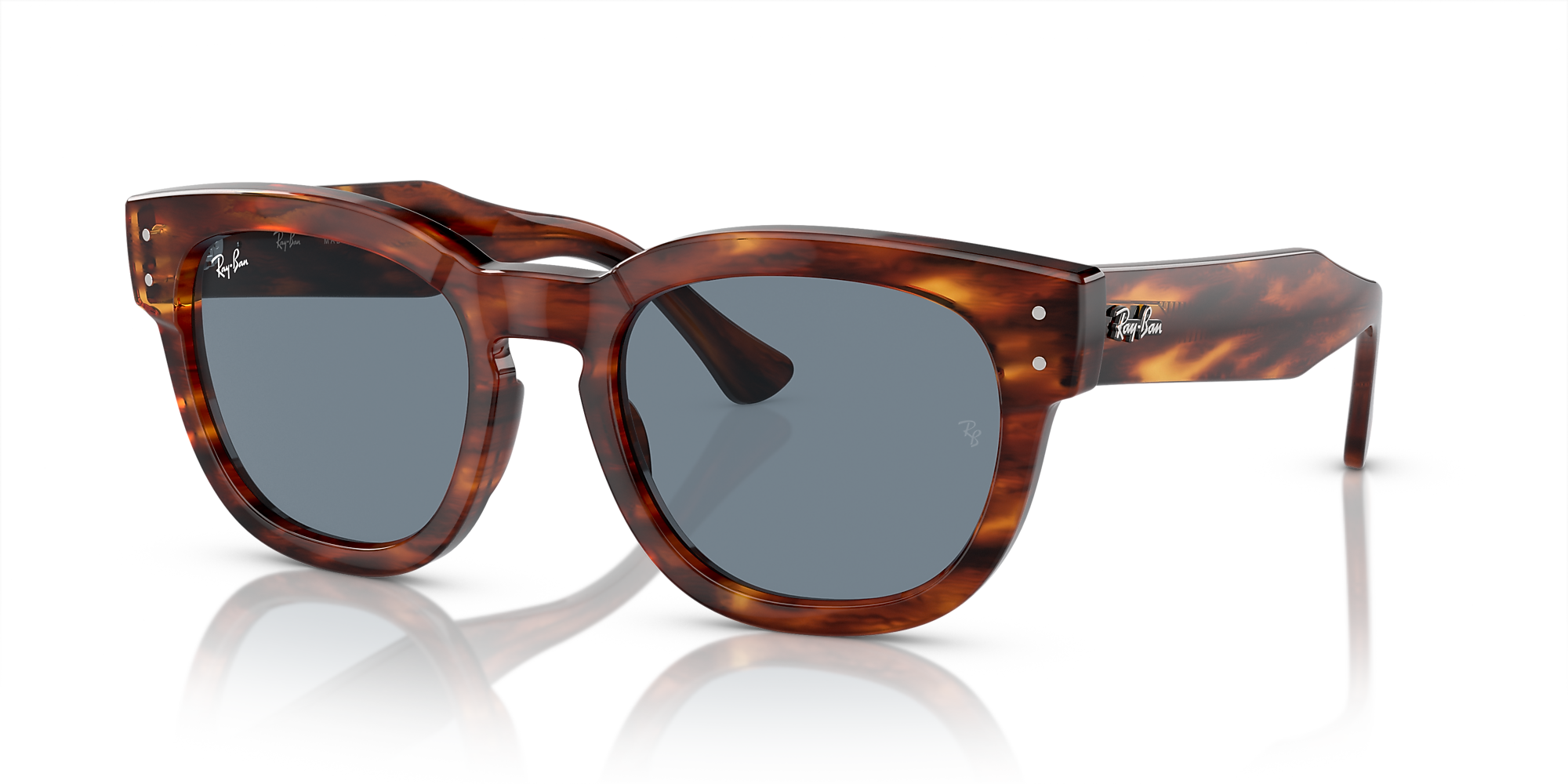 Ray-Ban RB0298SF Mega Hawkeye 53 Blue & Striped Havana Sunglasses ...