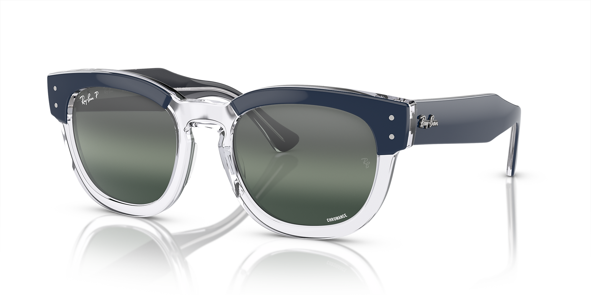 Ray-Ban RB0298S Mega Hawkeye Chromance 53 Clear/Blue & Blue On ...