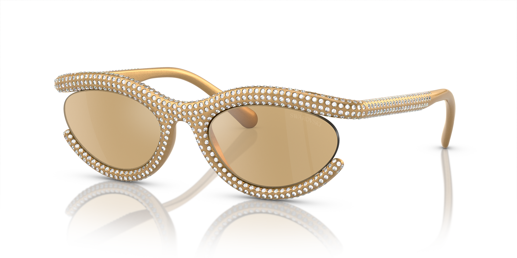 Swarovski SK6006 54 Light Yellow Mirror Silver Internal & Gold ...