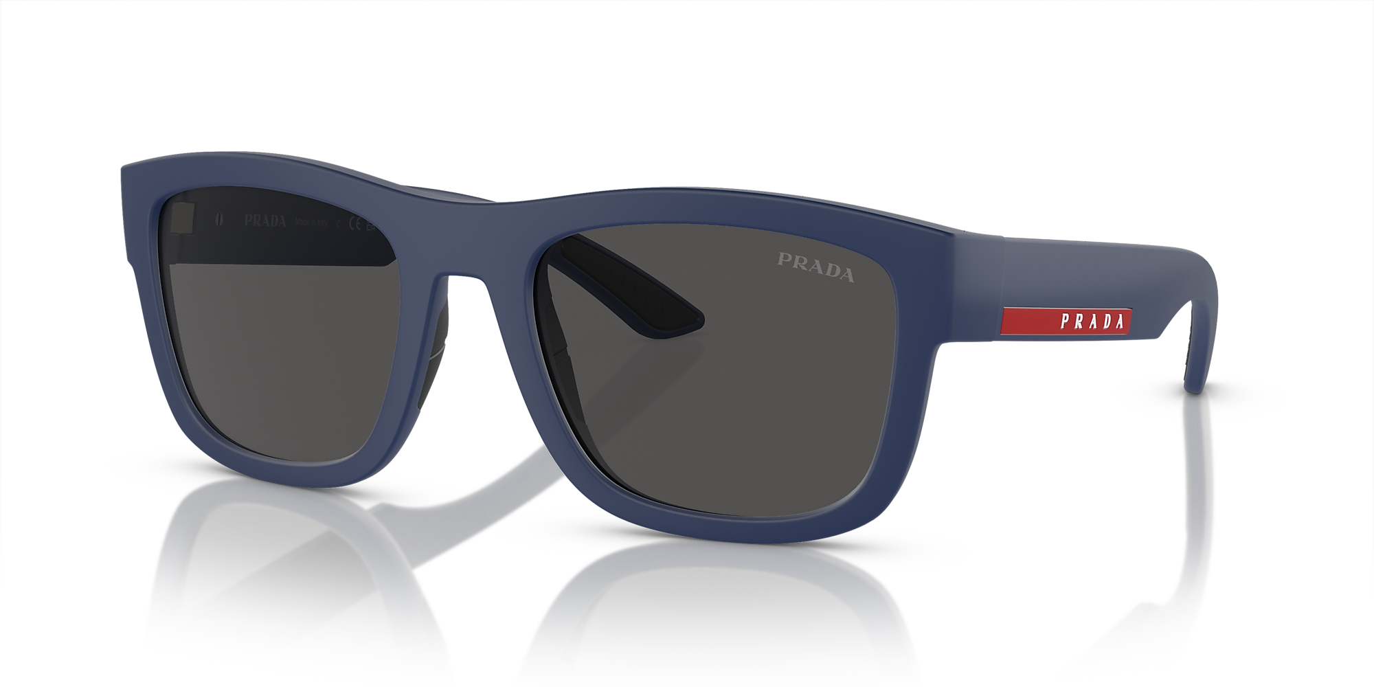 Prada Linea Rossa PS 01ZS 56 Dark Grey & Blue Rubber Sunglasses ...