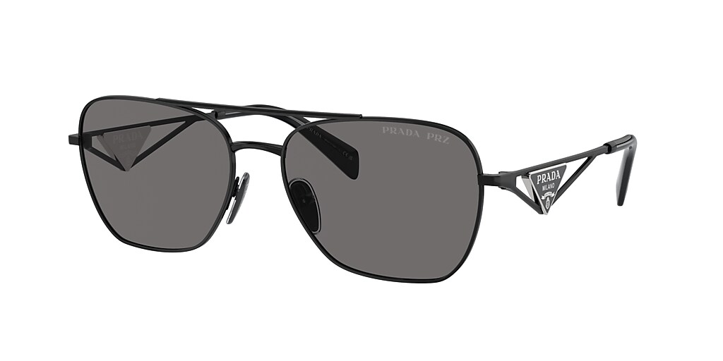 Prada PR A50S 59 Dark Grey Polar & Metal Black Polarised Sunglasses ...