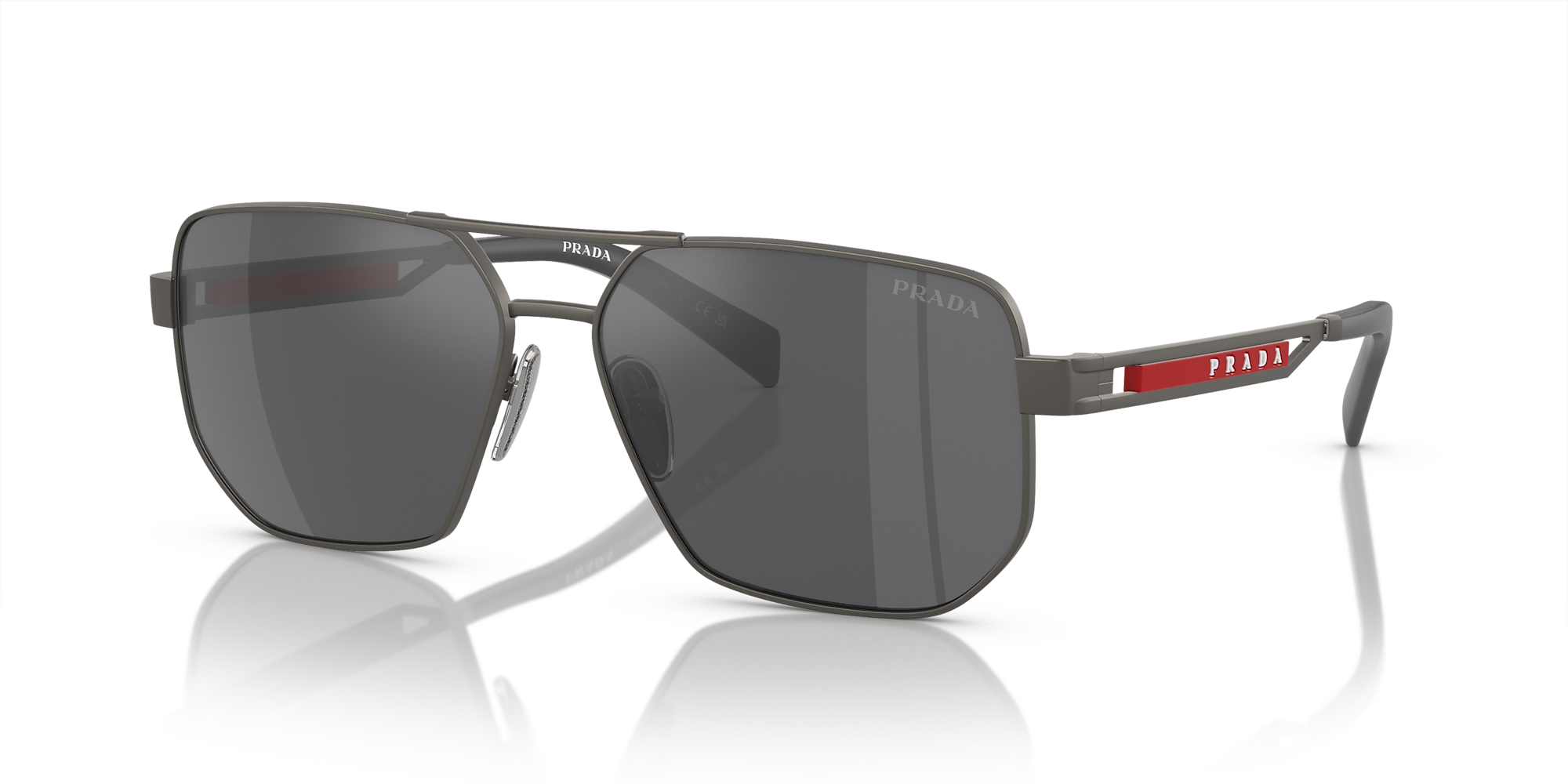 Prada Linea Rossa PS 51ZS 59 Grey Mirror Silver & Matte Gunmetal ...