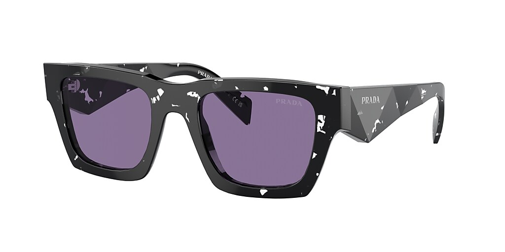 Prada PR A06S 50 Violet Mirror Internal Silver & Tortoise Black Crystal ...