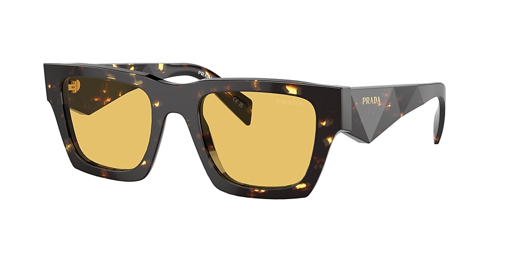 Prada PR A06S 50 Yellow & Tortoise Black Malt Sunglasses | Sunglass Hut USA