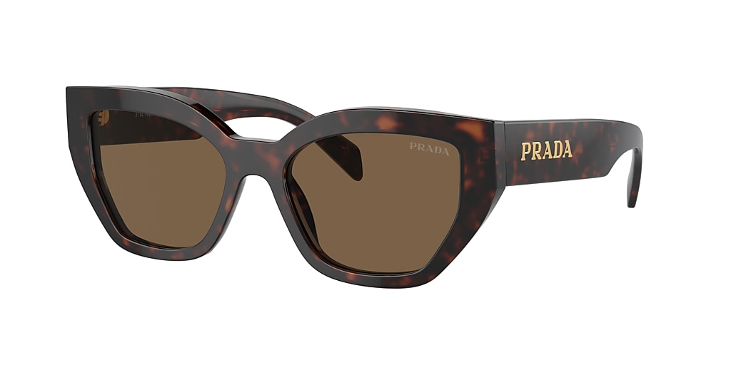 Prada PR A09S 53 Dark Brown & Briar Tortoise Sunglasses | Sunglass Hut USA