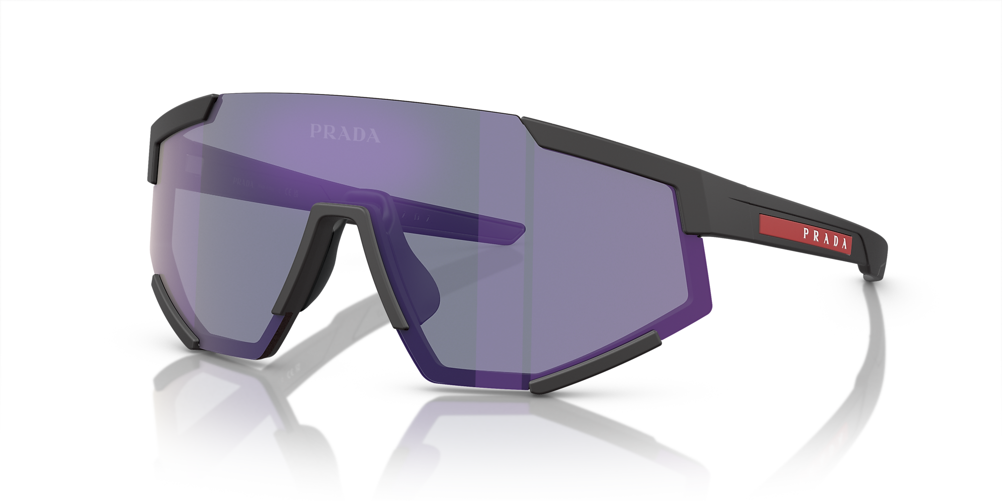 Prada Linea Rossa PS 04WS 01 Dark Blue Mirror Violet & Black Rubber ...