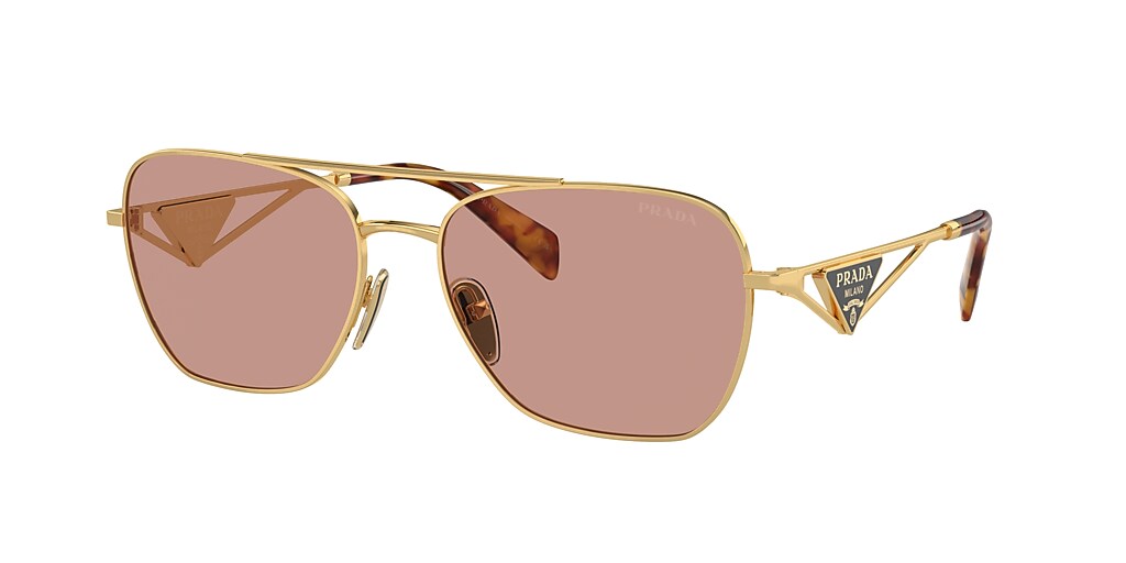 Prada PR A50S 59 Dark Violet & Gold Sunglasses | Sunglass Hut USA