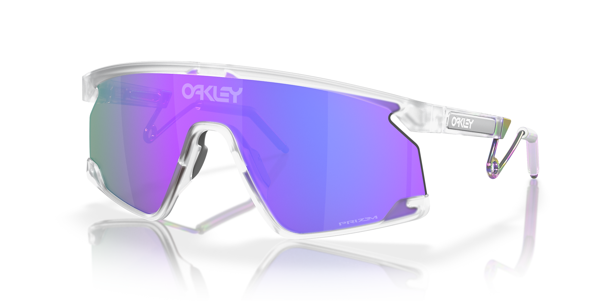 Oakley Oo9237 Bxtr Metal Prizm Violet And Matte Clear Sunglasses