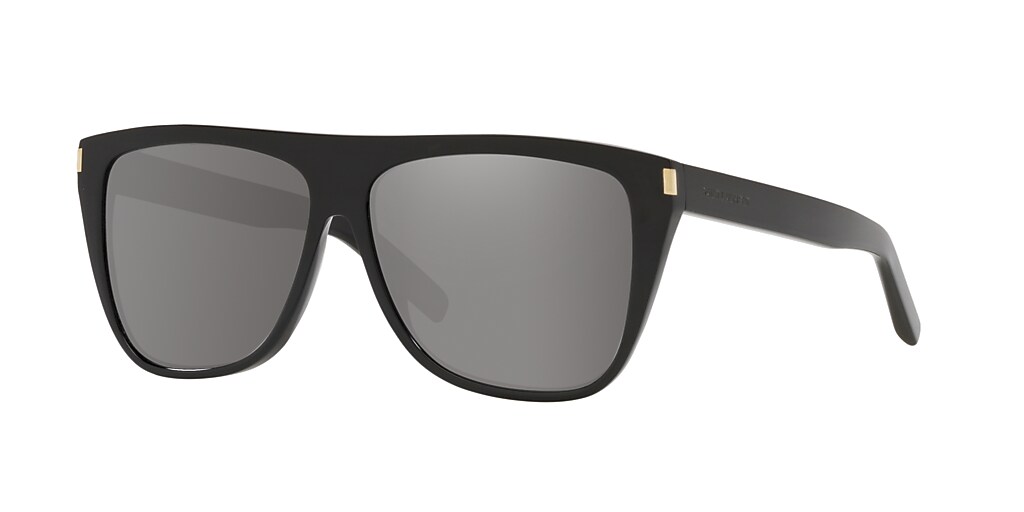 Saint Laurent SL 1 K 59 Grey & Black Sunglasses | Sunglass Hut USA