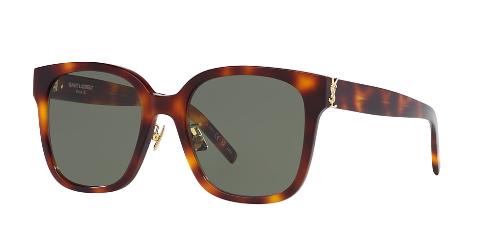 Saint Laurent SL M105/F 55 Green & Tortoise Sunglasses | Sunglass Hut USA