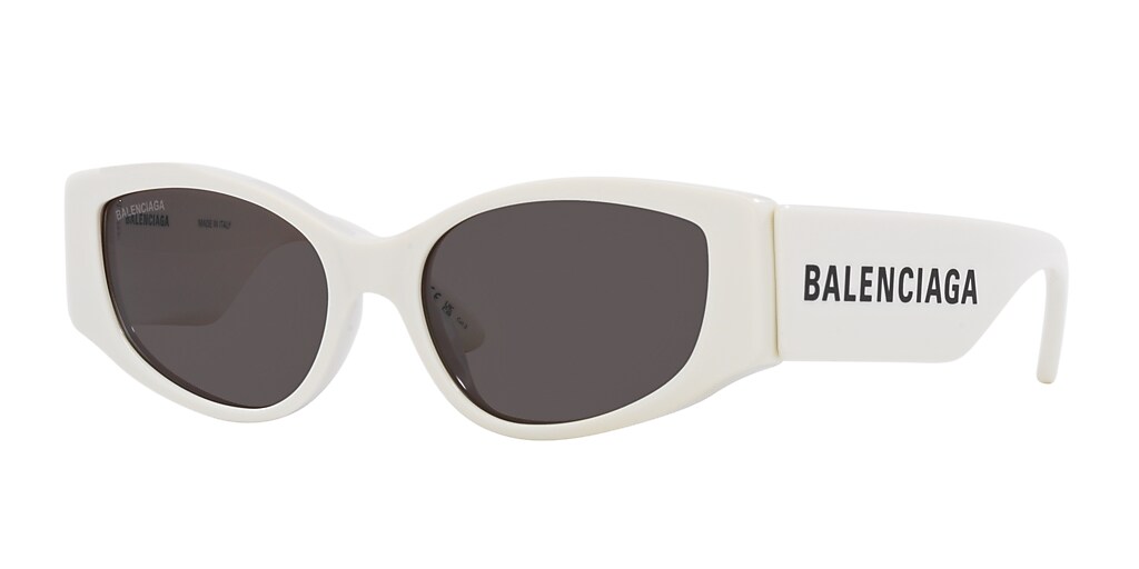 Balenciaga BB0258S 58 Grey & White Sunglasses | Sunglass Hut USA