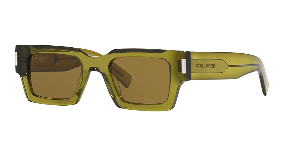 Saint Laurent SL572 53 Brown & Green Sunglasses | Sunglass Hut Australia