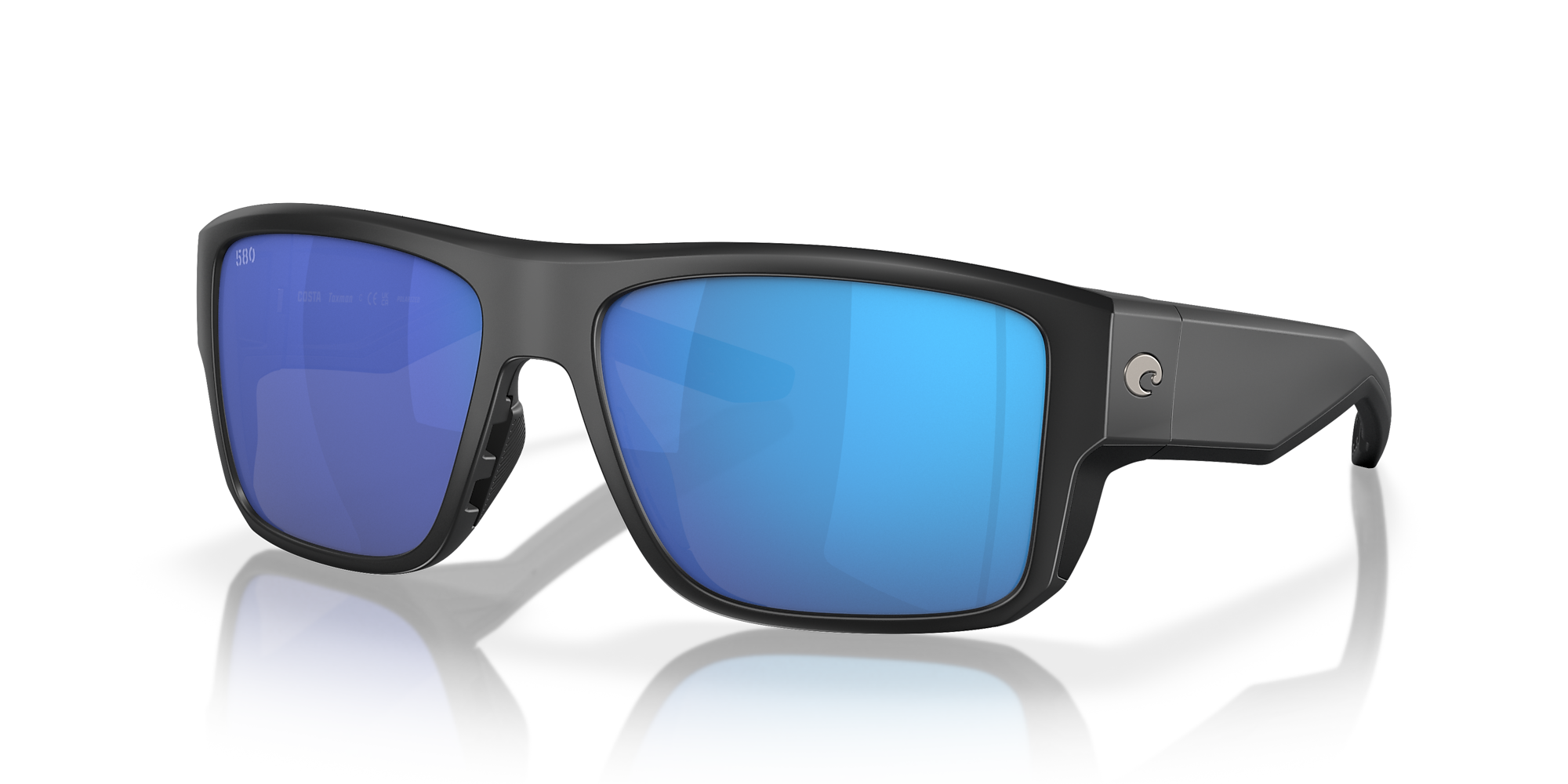 Costa 6S9116 Taxman 59 Blue Mirror & Matte Black Polarized Sunglasses ...