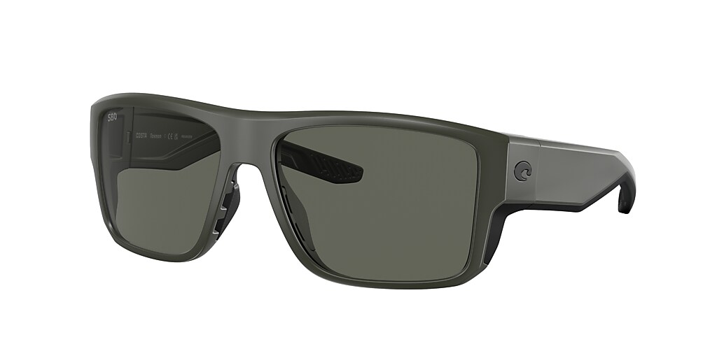 Costa 6S9116 Taxman 59 Gray & Matte Olive Polarized Sunglasses ...